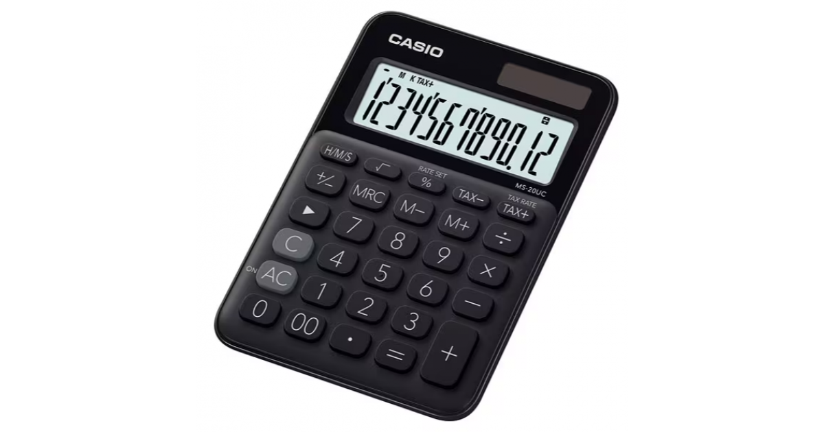 Casio CALCULATOR 12 Digit Mini Desktop (MS-20UC) – Waltons Namibia